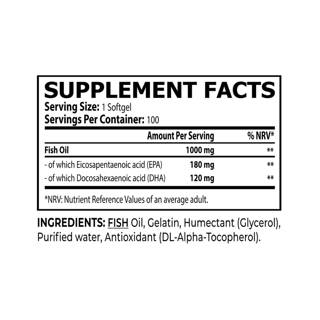 Core Champs Omega-3 Fish Oil 1000mg - 100 softgels | Protein Superstore